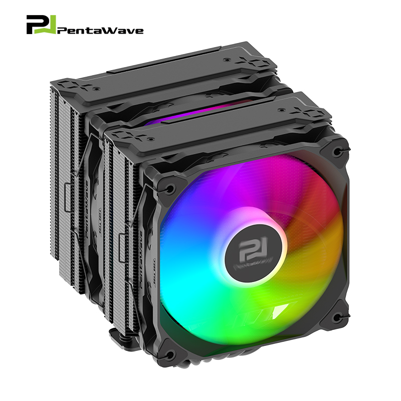 PENTAWAVE攀威Z06D 6热管双塔12CM风冷CPU散热器高性能三色选择评价 - 淘宝网