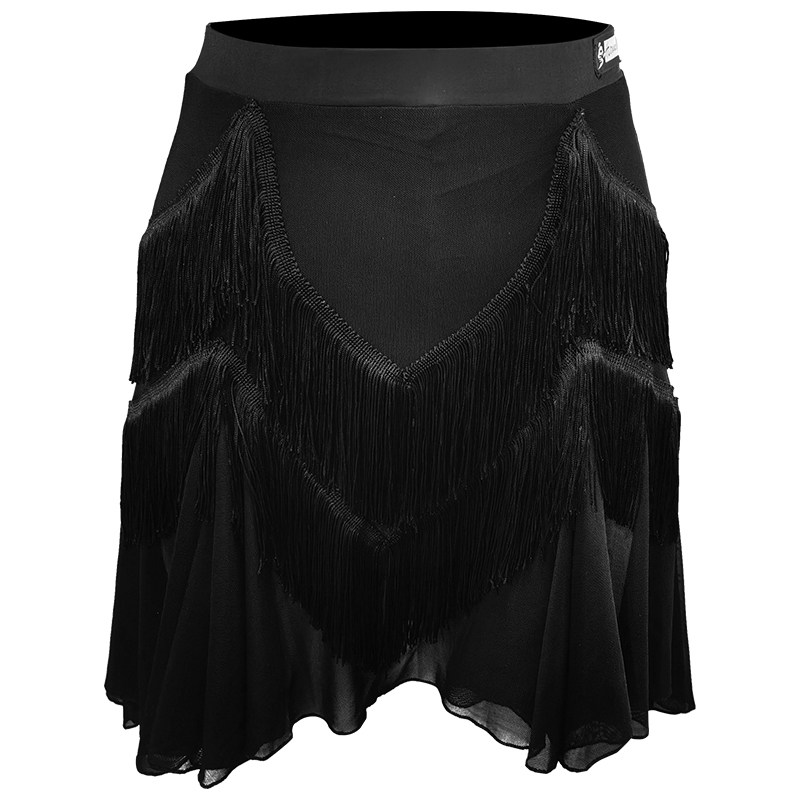 Dynasty Latin Dance Skirt, Fringed Latin Dance Costume for Women, Adult ...