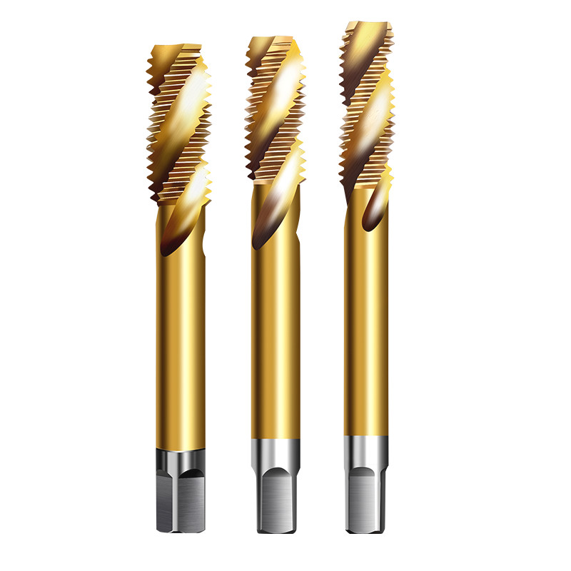 High-Speed Steel Spiral Titanium-Plated Wire Tapping Set