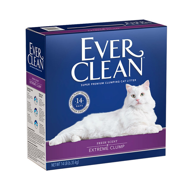 EverClean platinum diamond cat litter blue purple red label bentonite ...