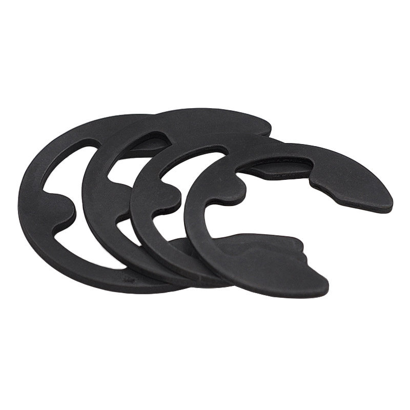 Boucle à ressort d'arbre de type e en acier au manganèse 65 - bague de retenue d'ouverture gb896