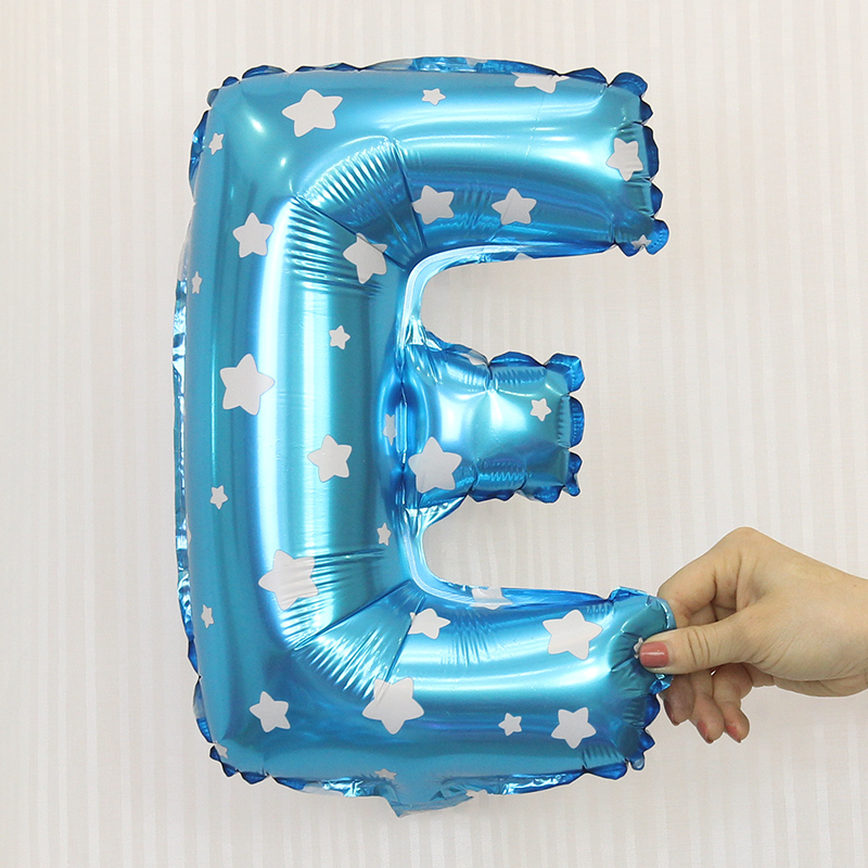 Buy 16 inch blue Print alphabet Balloon aluminum film balloon ABCD ...