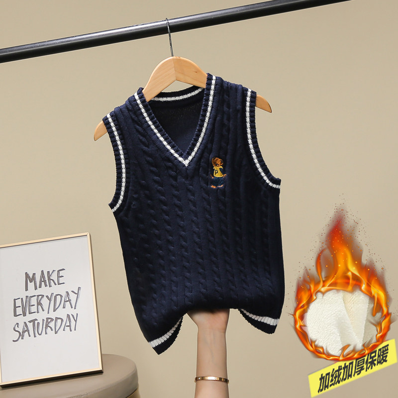 Children's knitted vest 2020 spring and autumn new children's girls ...