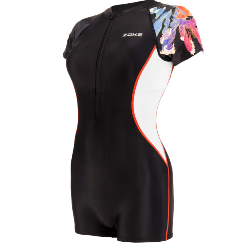 [USD 71.11] zoke zhouke teenage swimsuit girls slimmed up and conservative girl one-piece sports ...