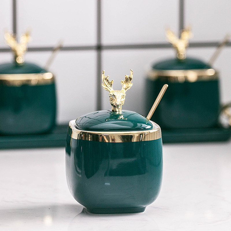 [USD 15.13] Ceramic Kitchen Seasoning Tank Set Combination Set Home ...