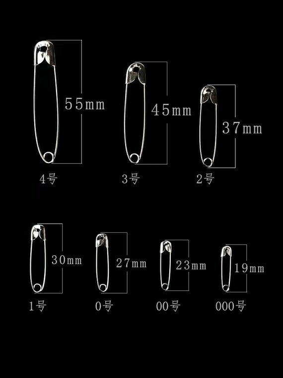 [USD 4.46] Vintage Safety Pins Fixed Clothes Clasp Large and Small Retro Pins Crotch Pins U ...