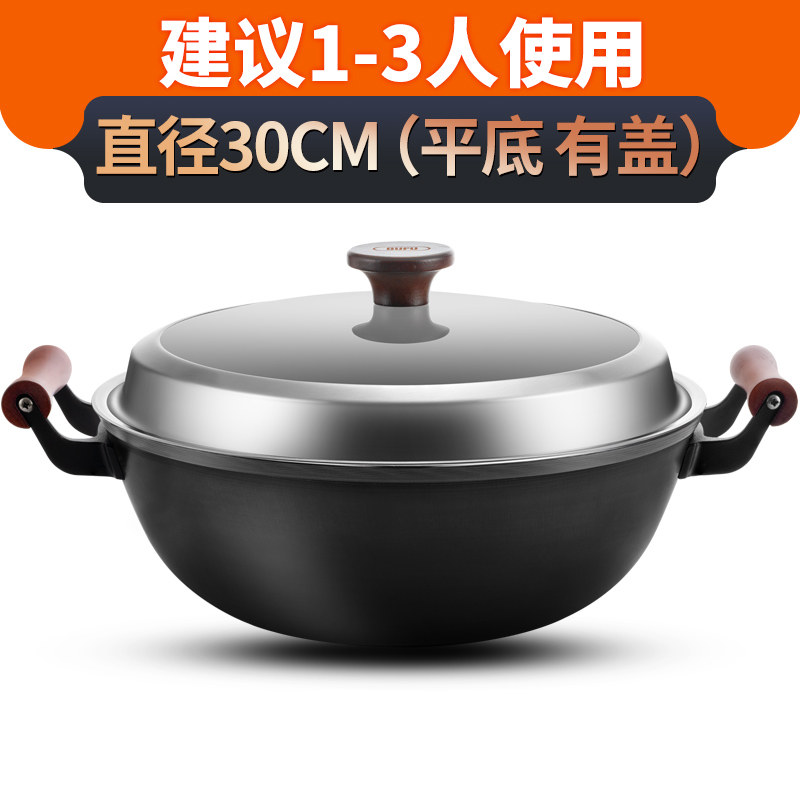 Buy Traditional double-eared deep cast iron pot old-fashioned pig iron ...