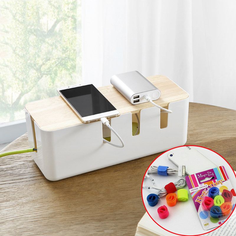 Buy Wire storage box plug-in charging cable fixed gadget tool hub power ...
