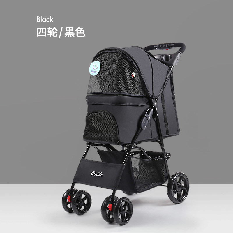 Buy Bello Lightweight folding Pet Trolley dog cat Teddy Stroller ...