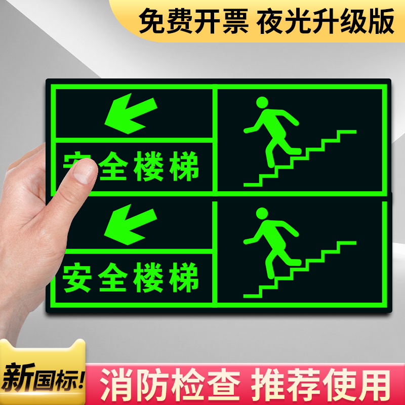 [USD 4.52] Safety Exit Signs Night Light Wall Plaster Landmark Fire ...