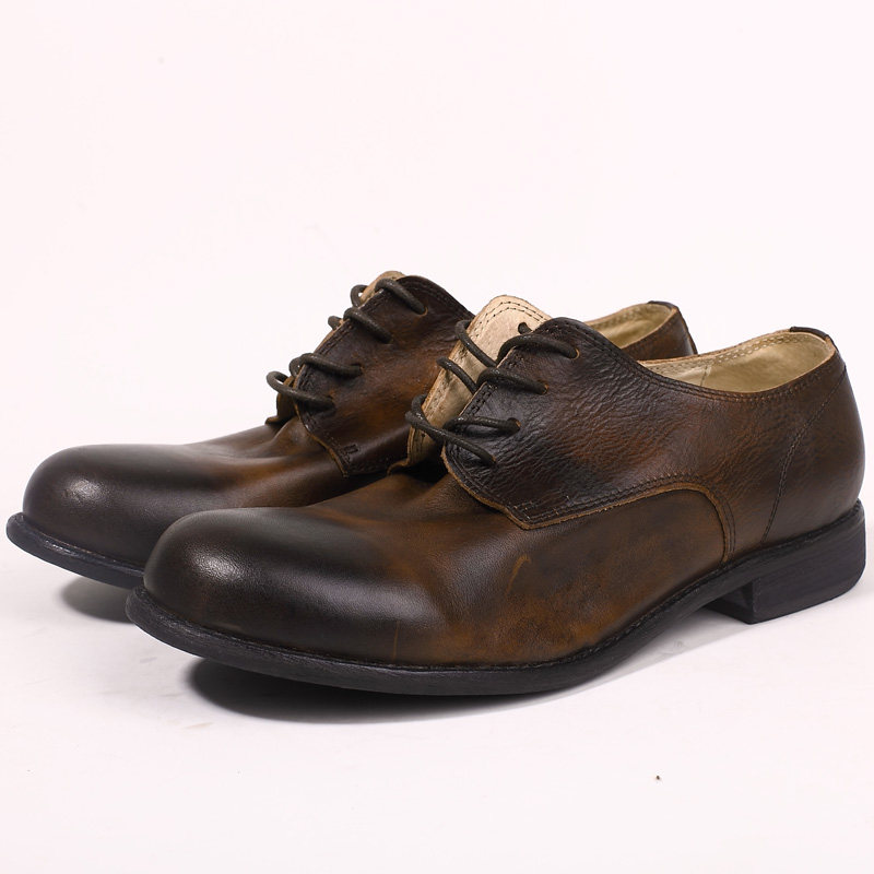 [USD 103.81] Original Tannery Vintage Made Old Beef Leather Men's Shoes ...