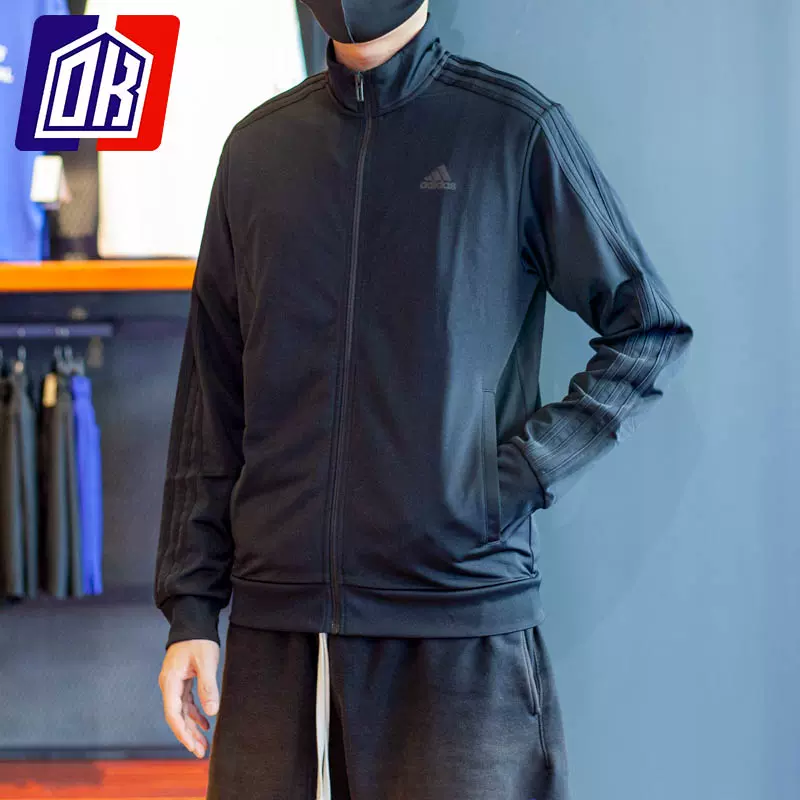 Adidas Essentials Warm-Up 3-Stripes Track Jacket Black, 40% OFF