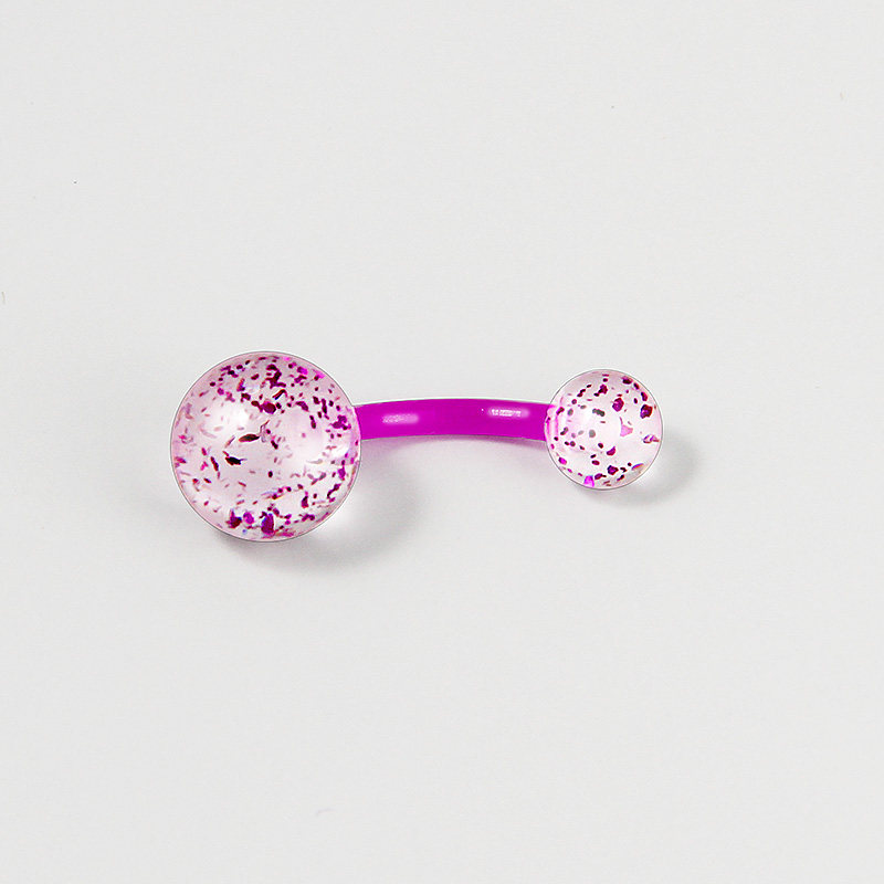 [USD 4.81] UV Plastic Silicone Rod Yoga Sports Bar Belly Navel Ring ...