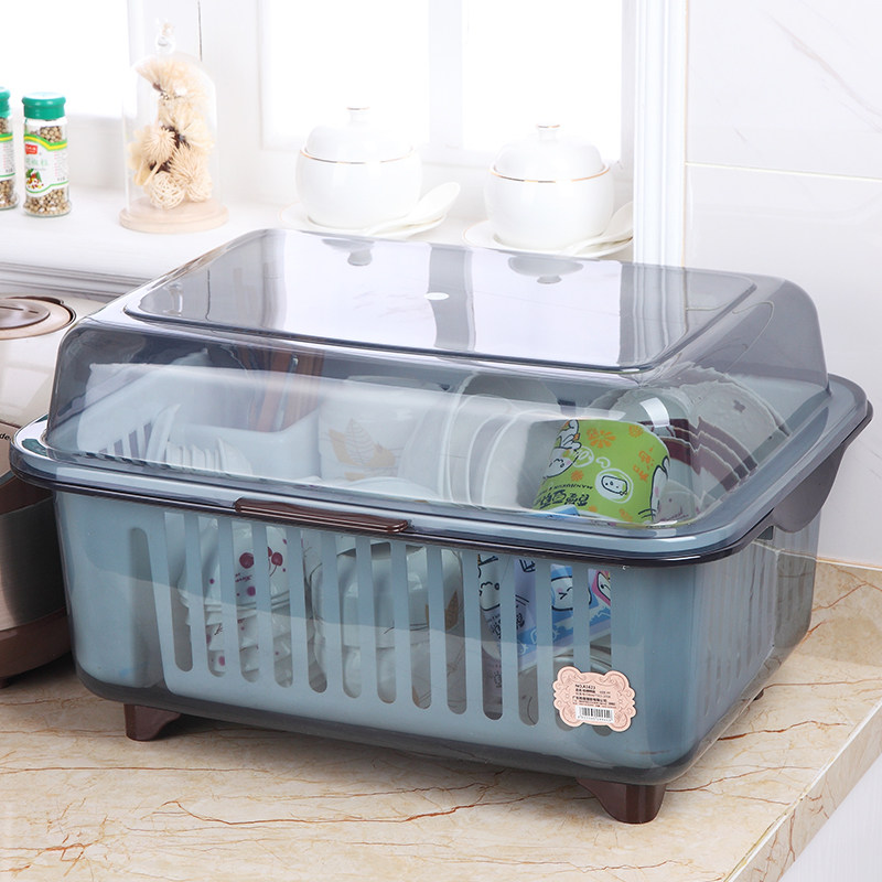 Buy Put the bowl rack bowl plastic packed large bowl kitchen with cover ...