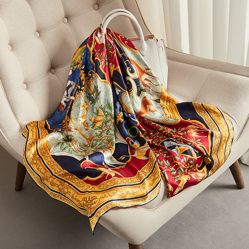 Silk Scarf Women's Spring and Summer High-end Scarf Gift Mother Large ...