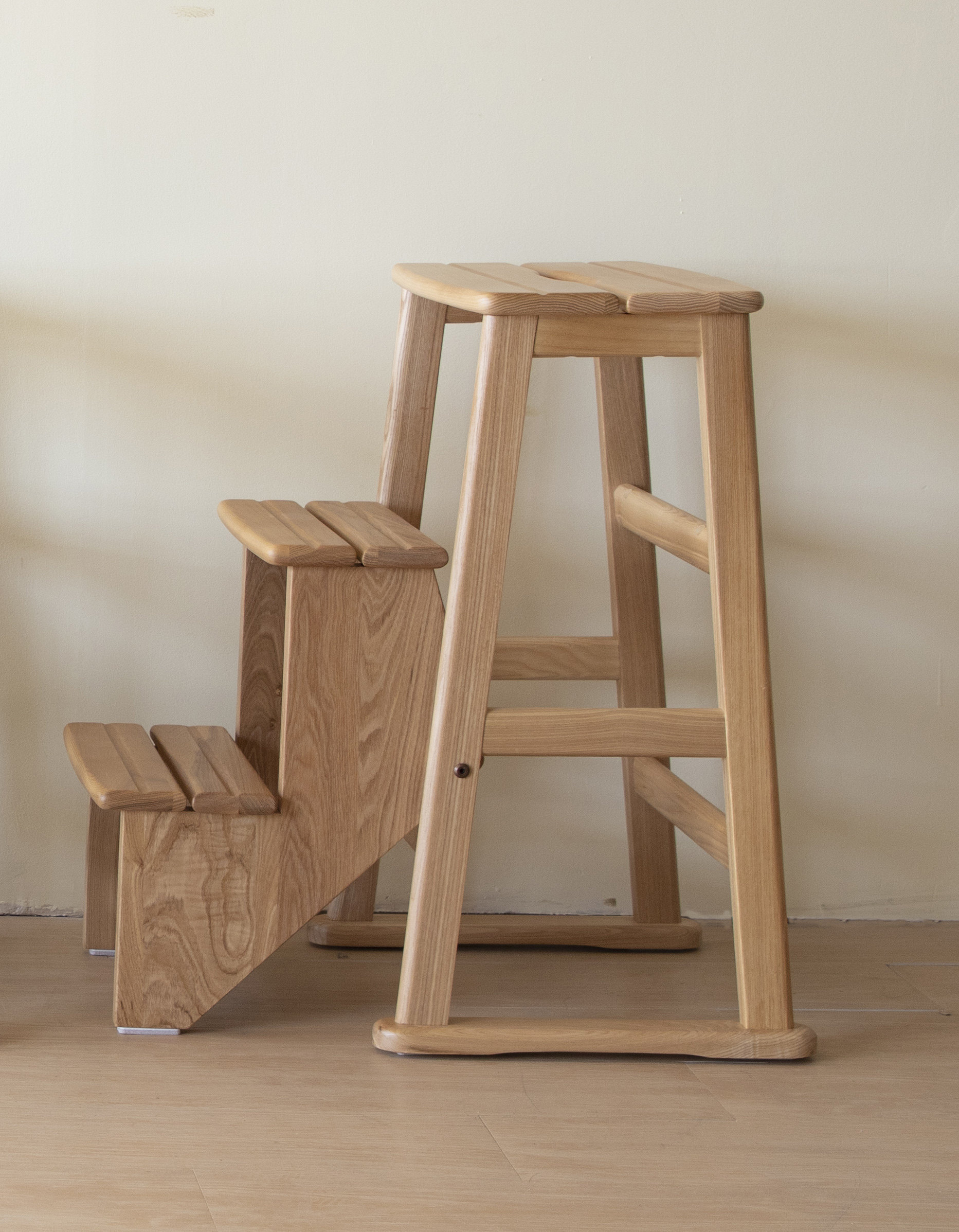 [USD 209.88] Outlet Japan Full Solid Wood Stool Multi-function 3-storey ...