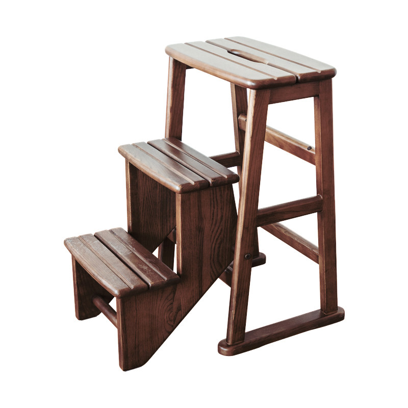 [USD 209.88] Outlet Japan Full Solid Wood Stool Multi-function 3-storey ...
