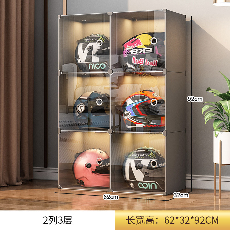 [USD 26.03] helmet storage rack motorcycle hat cabinet home placement ...
