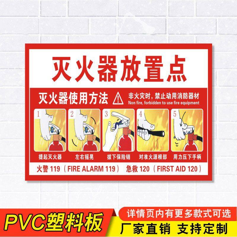 [USD 5.40] Instructions for use of fire extinguisher placement point ...