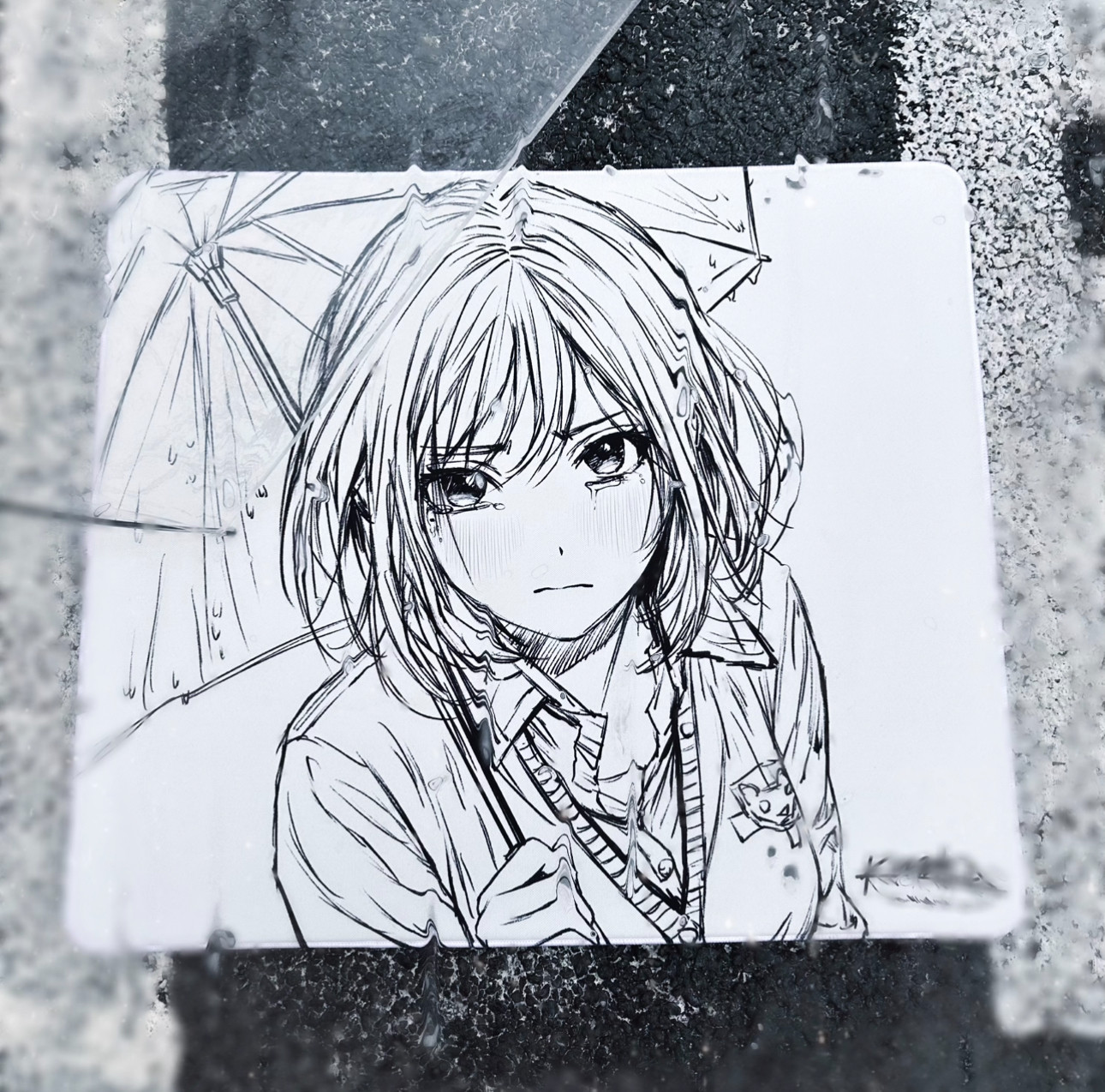 Kuroha Moment 片刻聚氨酯底胶白色包边二次元游戏鼠标垫评价 - 淘宝网
