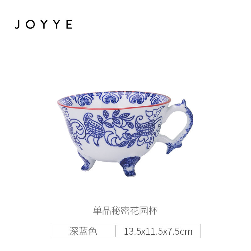 [USD 41.64] JOYYE Glazed Hand Painted Tripod Ceramic Afternoon Tea Cup ...