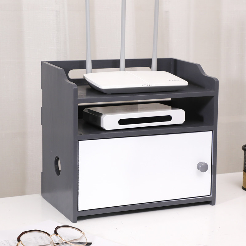 Buy Solid wood wireless router storage box living room wifi power cord ...