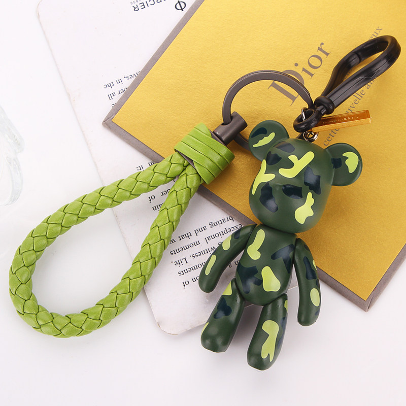 Buy Bernomo stranger bear cartoon violent bear key fob braided rope car ...