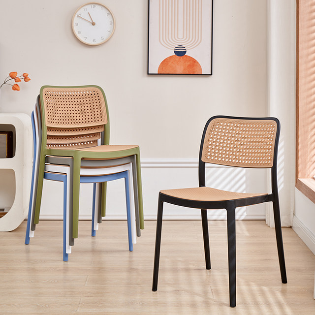 Modern simple dining chair home dining table plastic chair small ...