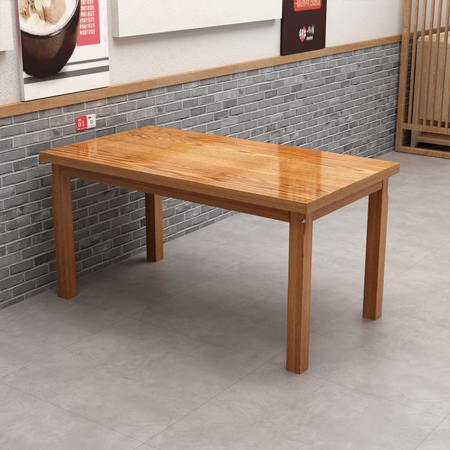 Charcoal-roasted solid wood dining table commercial dining table chairs ...