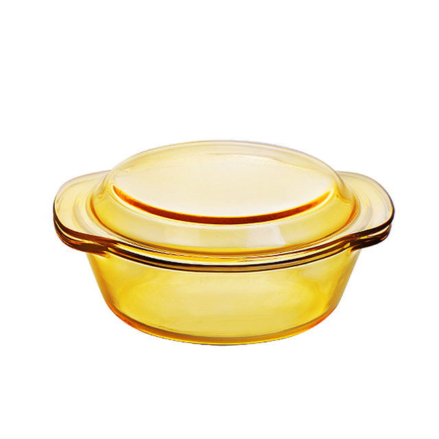 High temperature resistant glass bowl with lid for household microwave ...