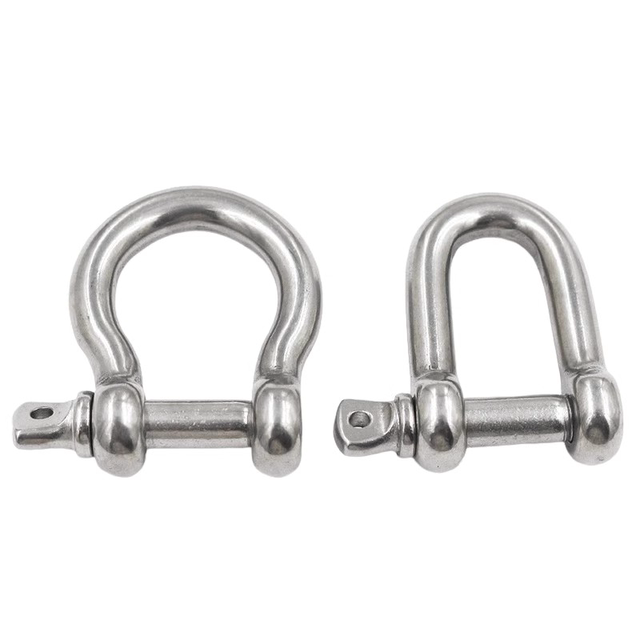 304 stainless steel shackle D-type lifting shackle wire rope lock chain ...