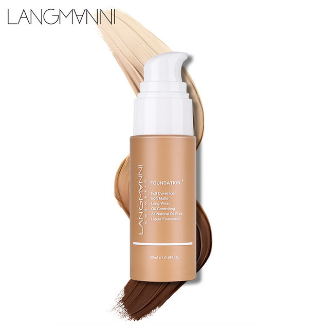 Liquid foundation, black skin, wheat, European and American makeup ...