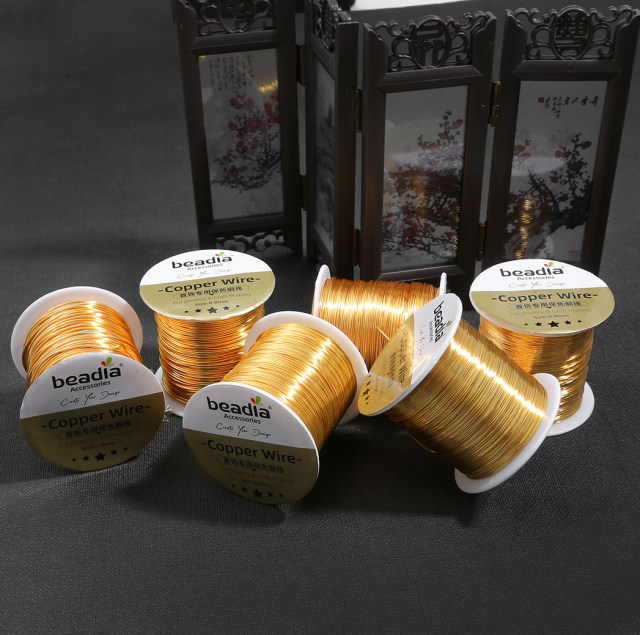 Kilogram large roll color-preserving copper wire kc gold manicure ...