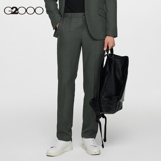G2000 men's new casual machine washable soft business commuting trousers.