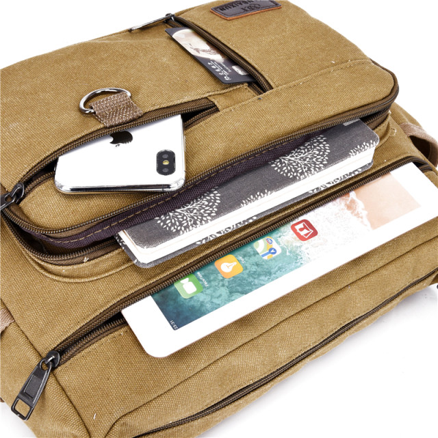 Canvas small shoulder bag business bag electronic tool bag network tool ...