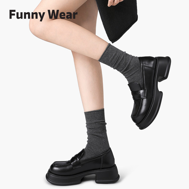 Socks for women's autumn pile socks rolled edge mid-tube socks ...