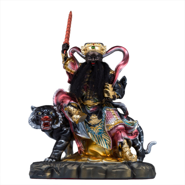 Resin God of Wealth Zhao Gongming riding a tiger statue Zhao Lang Zhao ...