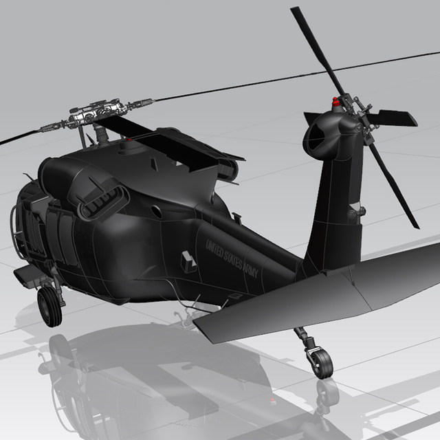 UH60 Black Hawk Helicopter High Simulation Aircraft Aviation Model ...