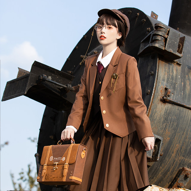 Original steam era jkdk two -color men's and women couple suits jacket