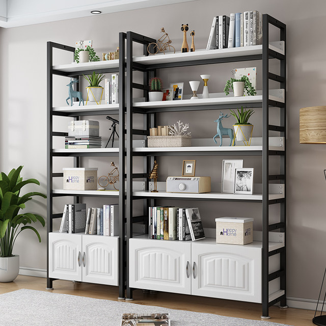 Bookstore landing storage rack Children's storage shelves simple steel ...