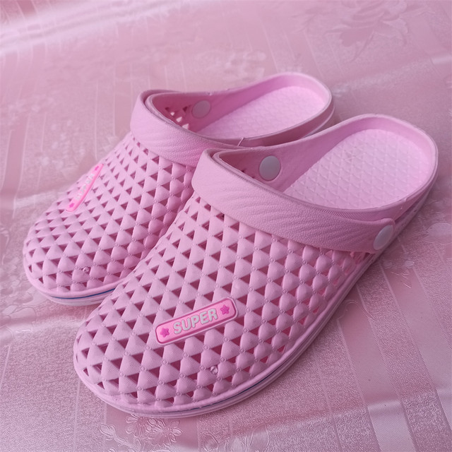 Women's sandals dual-purpose bag-toe mesh breathable medium heel soft ...