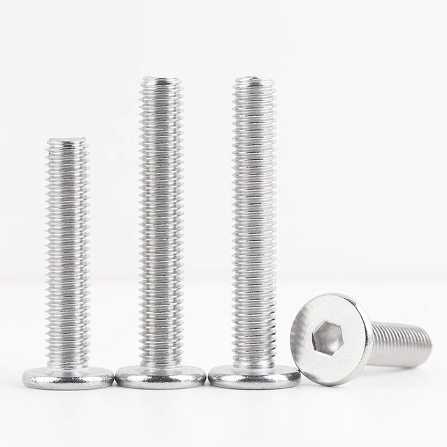 304 stainless steel CM flat head hexagon socket screws ultra-thin head ...