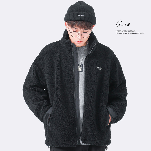 Gwit winter new casual loose lamb cashmere jacket cotton coat thickened ...