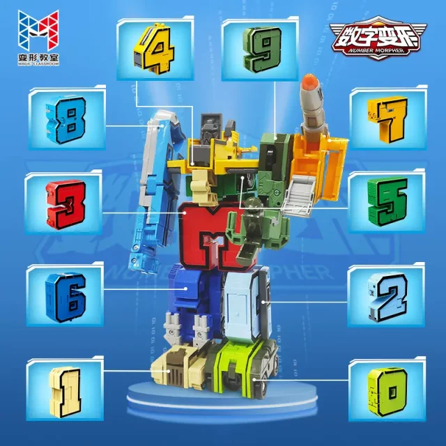 Children's puzzle number deformation toys boy assembled building block ...