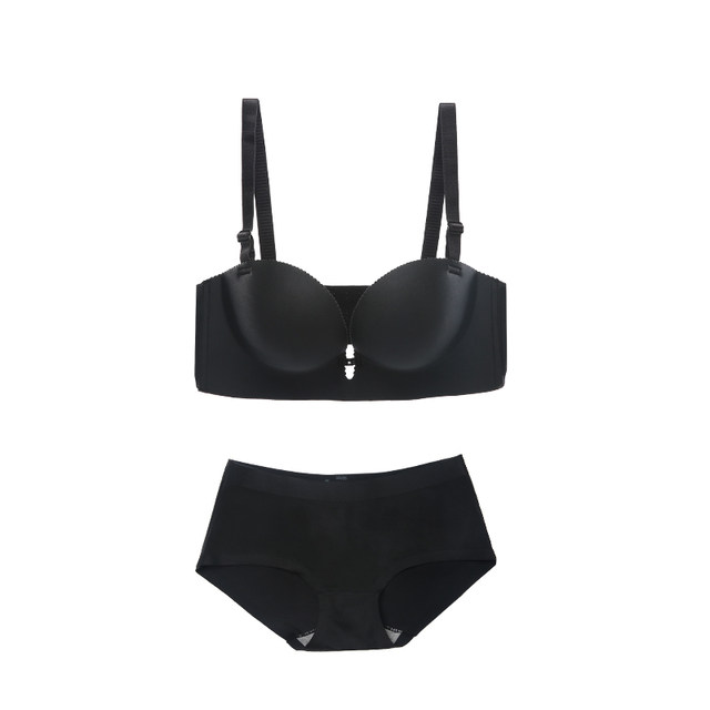 NB genuine one piece simple sexy glossy underwear seamless half cup ...