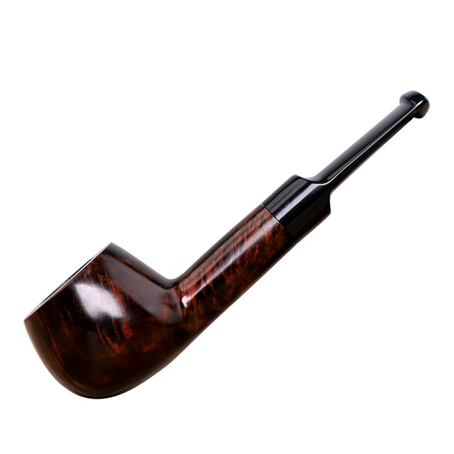 Heather wood pipe men's handmade solid wood straight handle Little ...