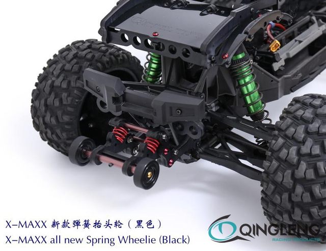 Traxxas xmaxx x-maxx big X spring head wheel wheelie green and cold