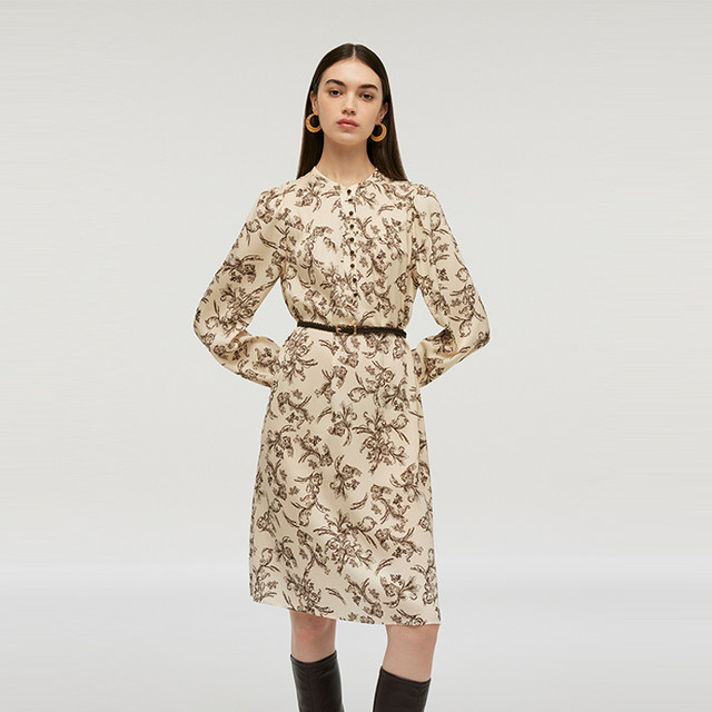 The first 50% off Song Liya silk dress for women in autumn new style of ...