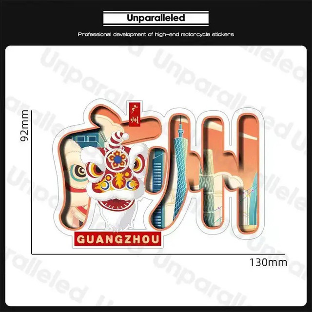 Creative car stickers city and province landmark personalized stickers ...