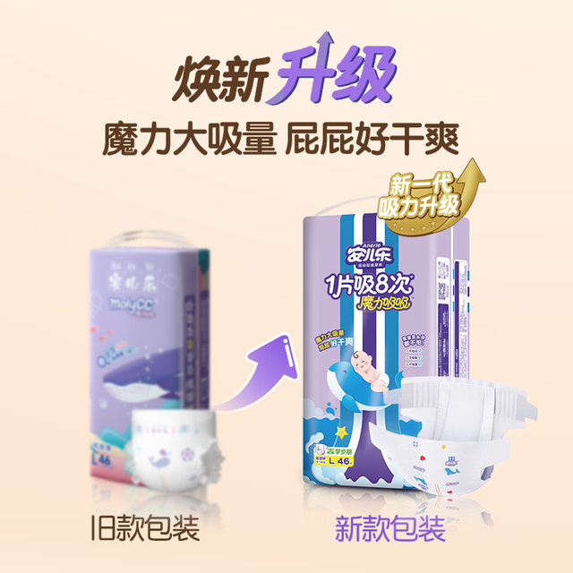 Anerle Magic Sucking Baby Diaper XXL38 Tablets * 2 Packs Dry Diapers ...